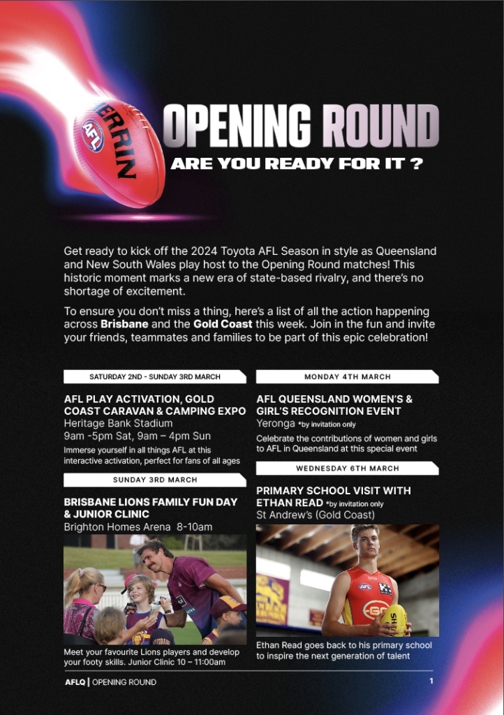 Opening Round is here! | AFL Queensland